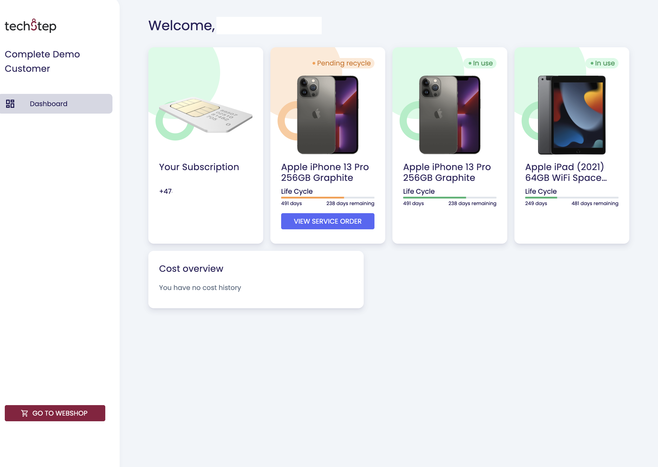 Techstep | Where do I find the buyout price of a device in the Lifecycle Portal?